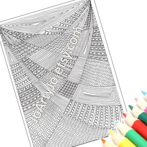 Zendoodle Coloring Page, Printable Intricate Zentangle Inspired Digital ...