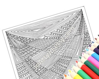 Coloring Page Printable Digital Coloring Sheet Zentangle | Etsy