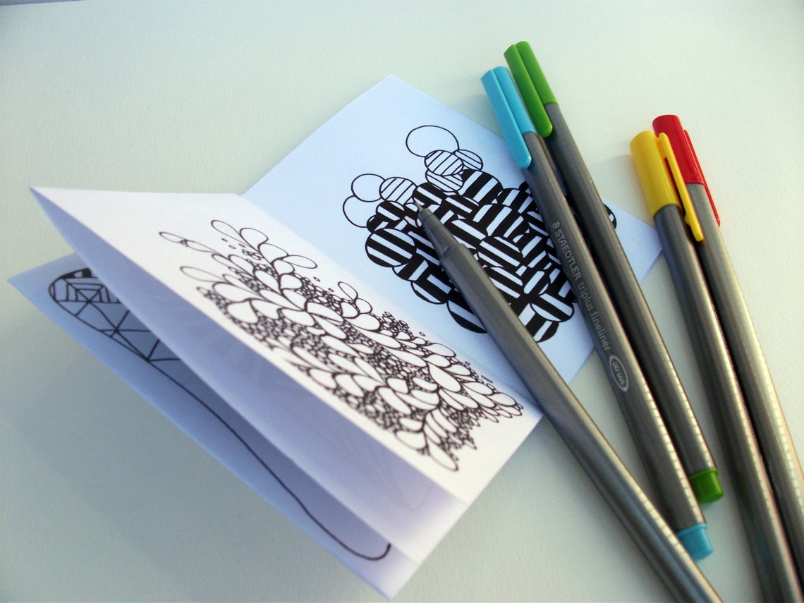 Zentangle Inspired PRINTABLE Mini Zine, Zendoodle Art, Do-a-doodle ...