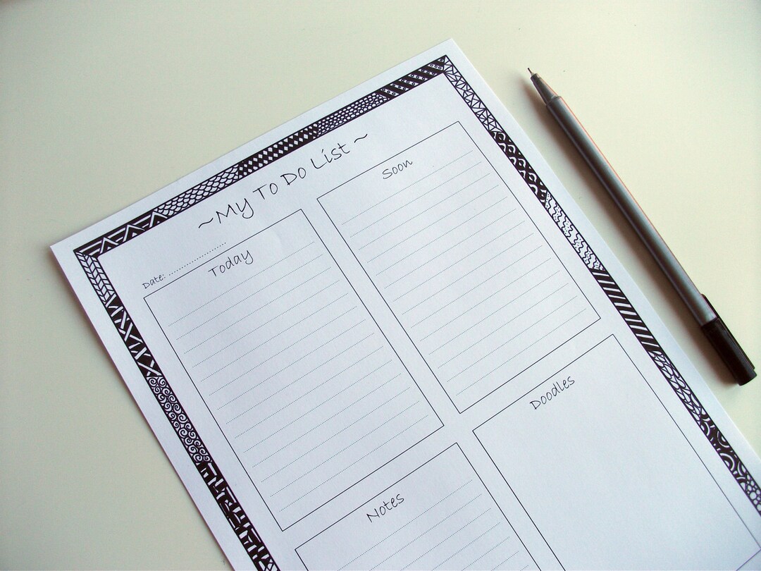 To Do List, Printable PDF File, A4 Organizational Printable - Etsy