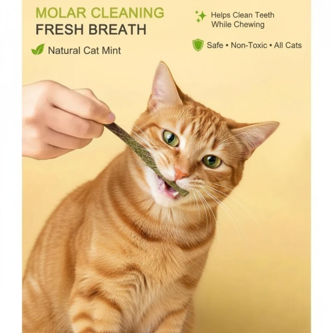 6pcs Natural Matatabi Cat Mint Sticks Silvervine Chew Toys for Teeth ...