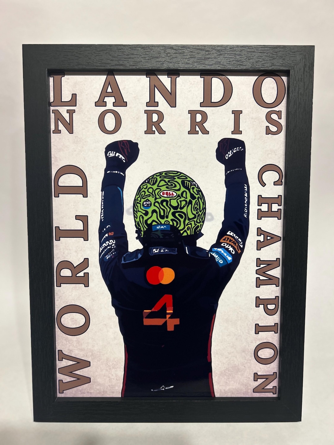 Lando Norris World Champion Drawing Done by Me (A4) - Etsy