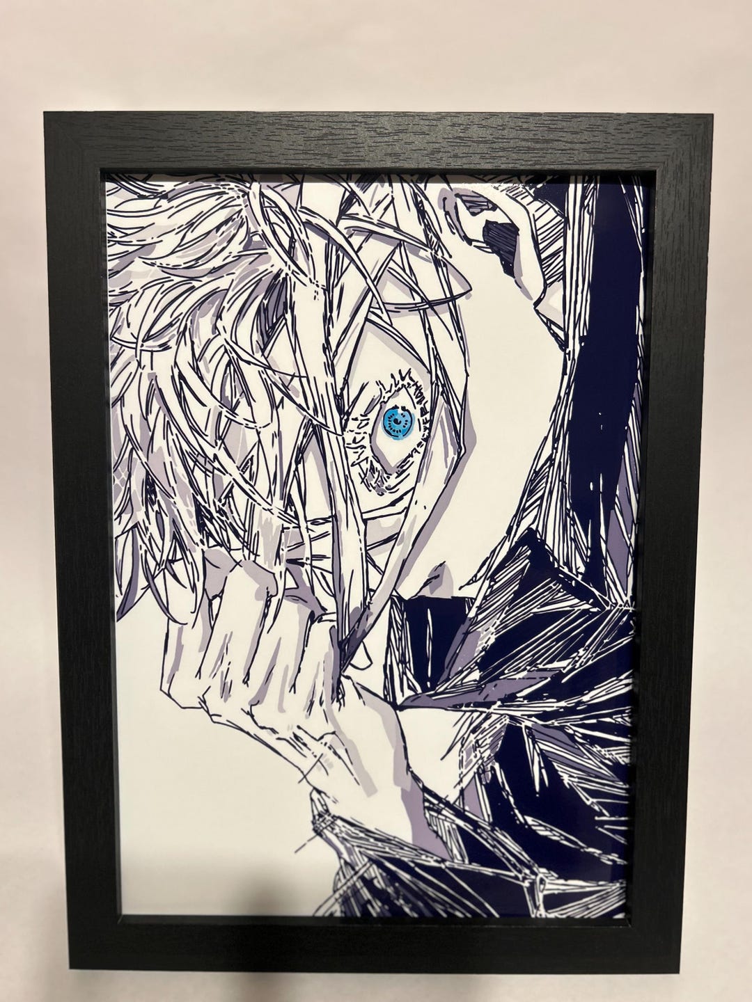 Gojo Satoru Drawing Done by Me (A4) - Etsy