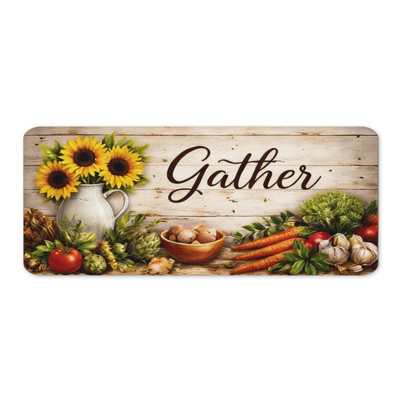 Retro Country Style Kitchen Floor Mat With Anti-slip Feature in Various ...