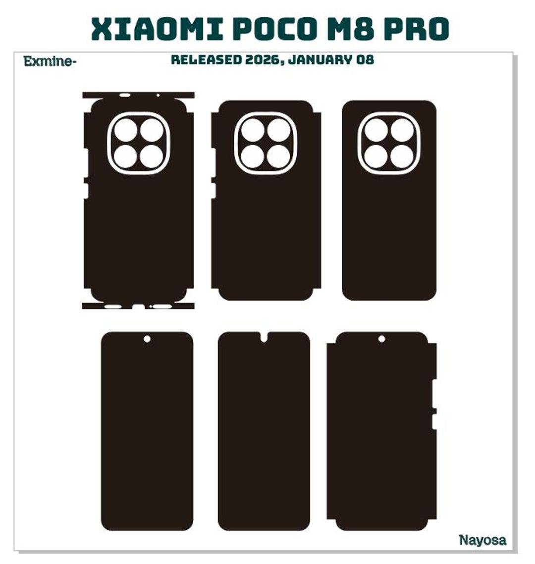Poco M8 Pro Cut Skin Case Template Cut Files SVG - Etsy