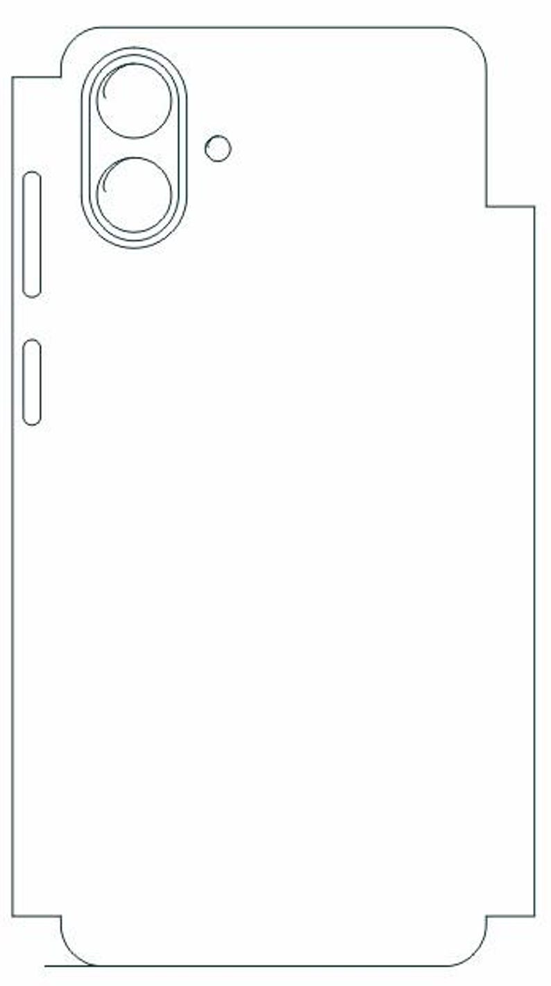 SAMSUNG GALAXY A07 Vector Cut Skin Case Template With Sim & Esim Cut ...