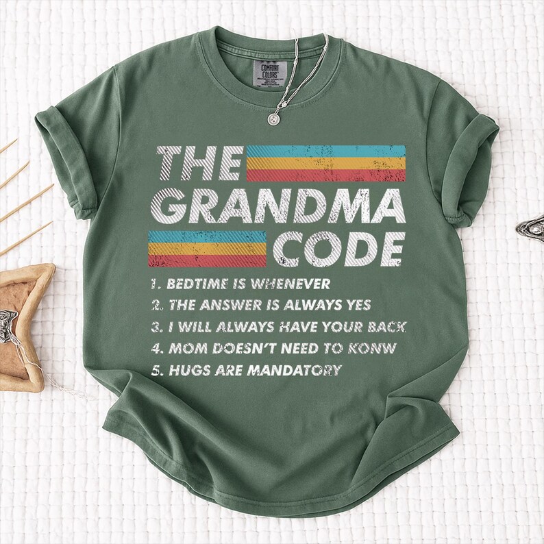 Comfort Colors® the Grandma Code, Custom Mimi Gigi Nana Shirt, Funny ...