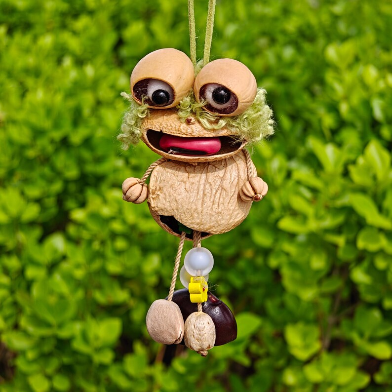 Mini Frog Seed Pod Charm, Natural Nut Shell Rattle, Quirky Forest ...