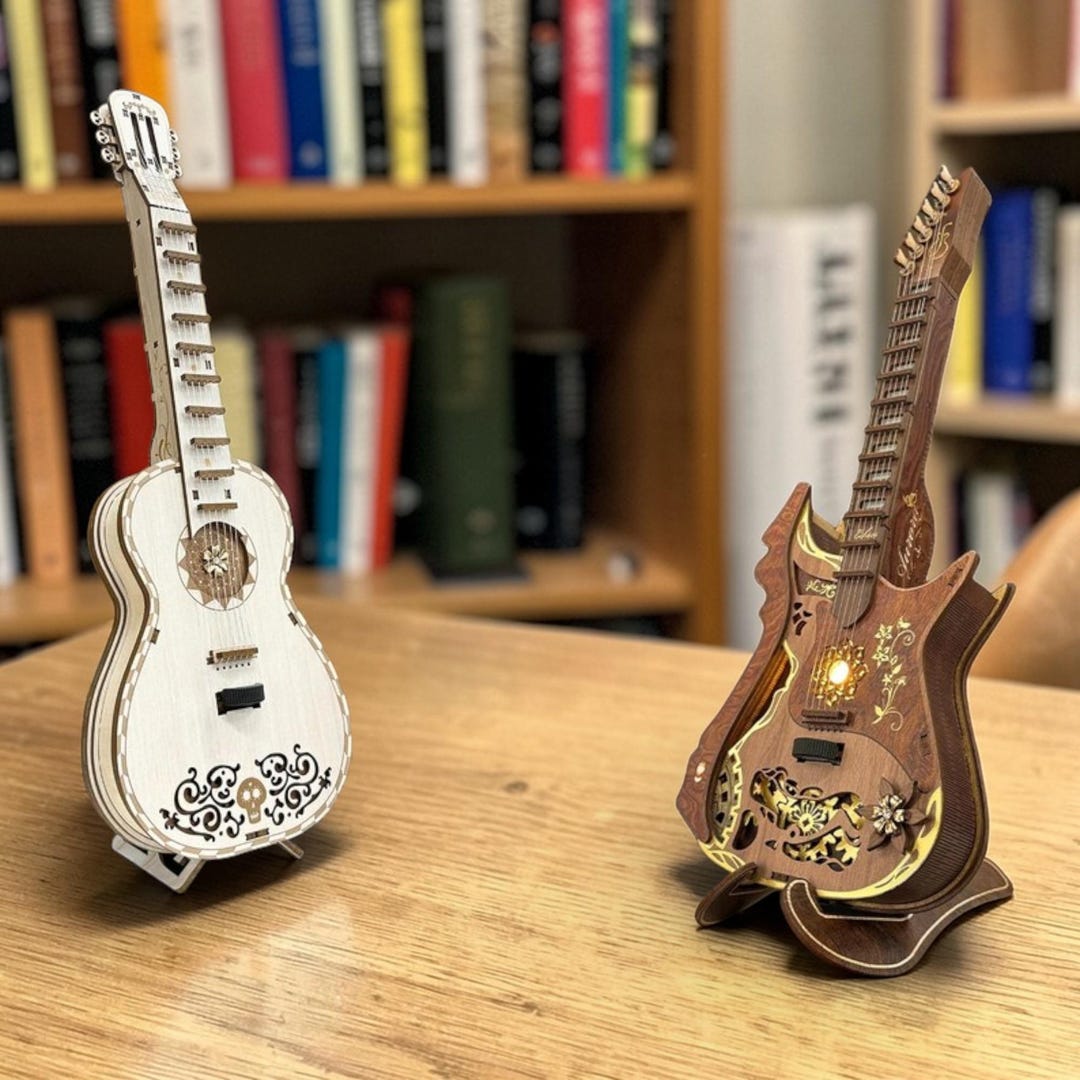 DIY Guitar Book Nook Kit With Pressable Strings, LED Lights & Music ...