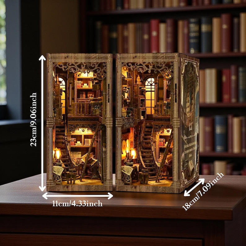 Ancient Library Book Nook Kit – DIY Miniature Bookshelf Decor ...