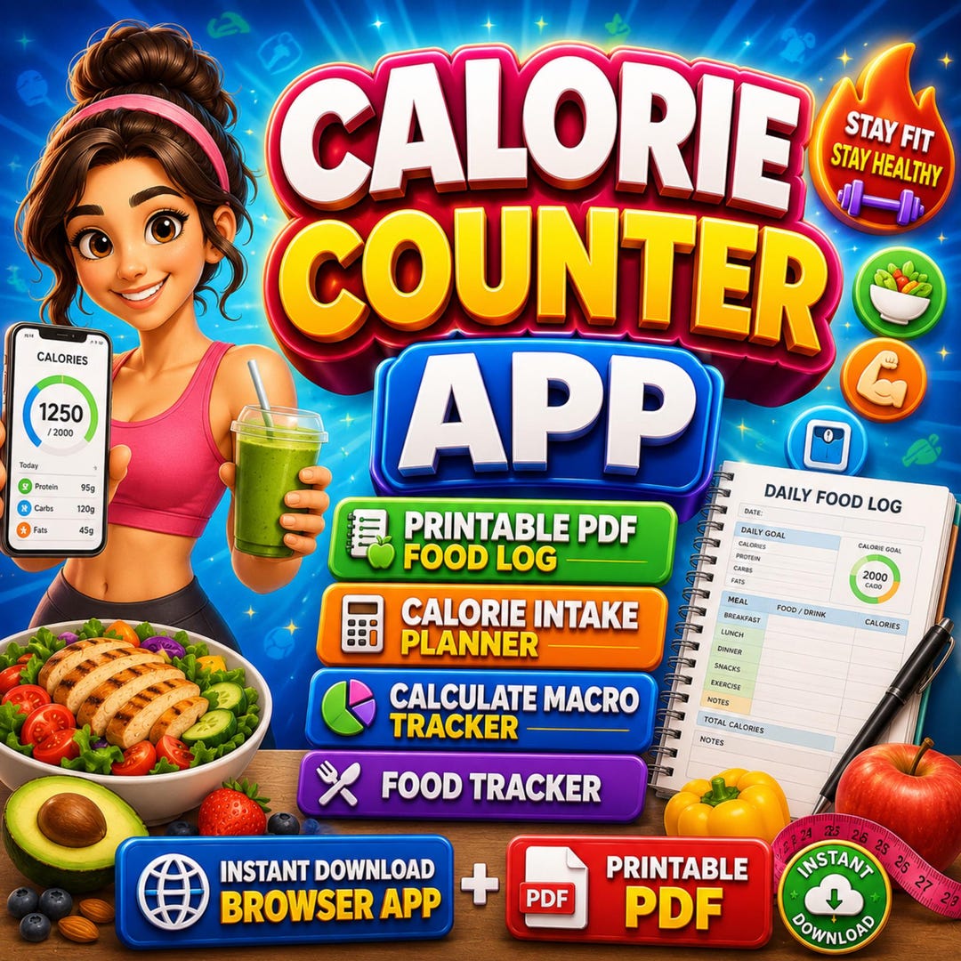 Glow up Calorie and Nutrition Tracker for Women | Calorie Counter ...