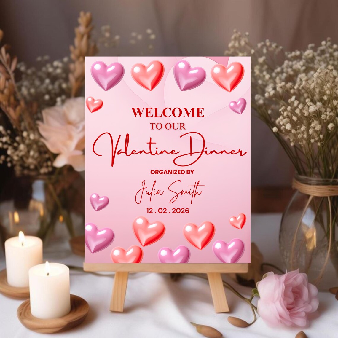 Galentine’s Day Welcome Sign, Valentine Party Welcome Sign, Galentine ...