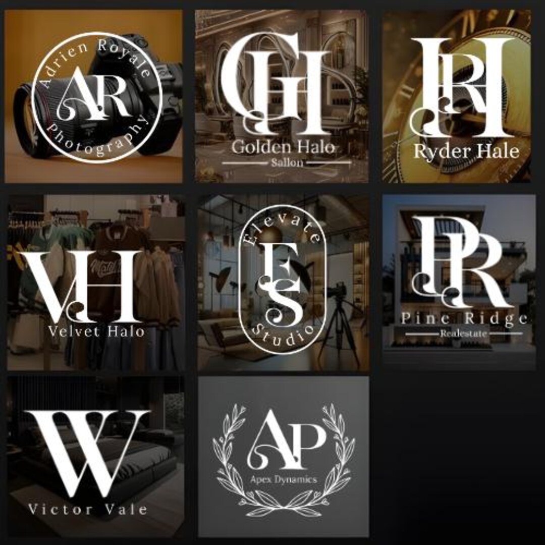 Custom Initial Logo, Premium Monogram & Wedding Logo, Hand-drawn ...