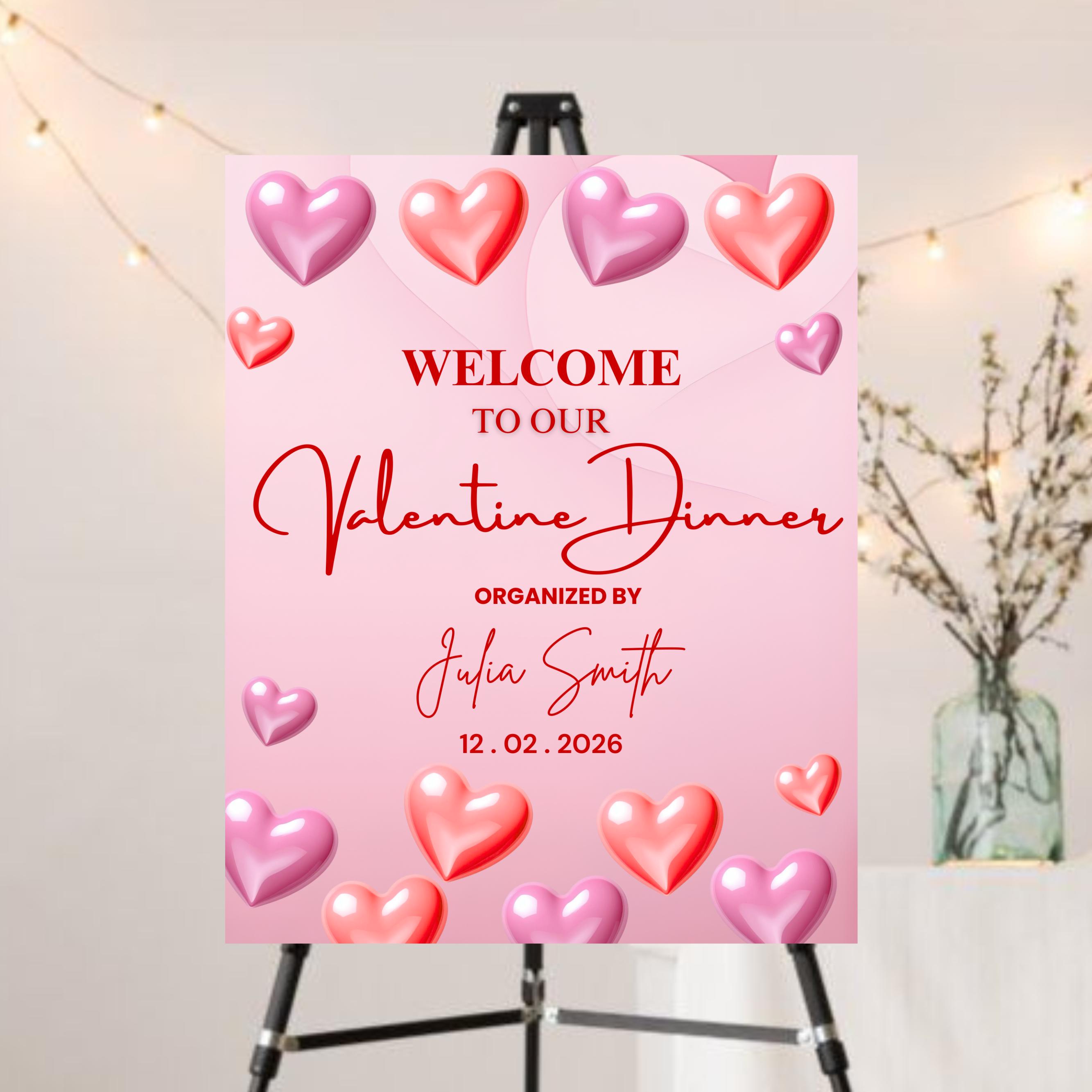 Galentine’s Day Welcome Sign, Valentine Party Welcome Sign, Galentine ...