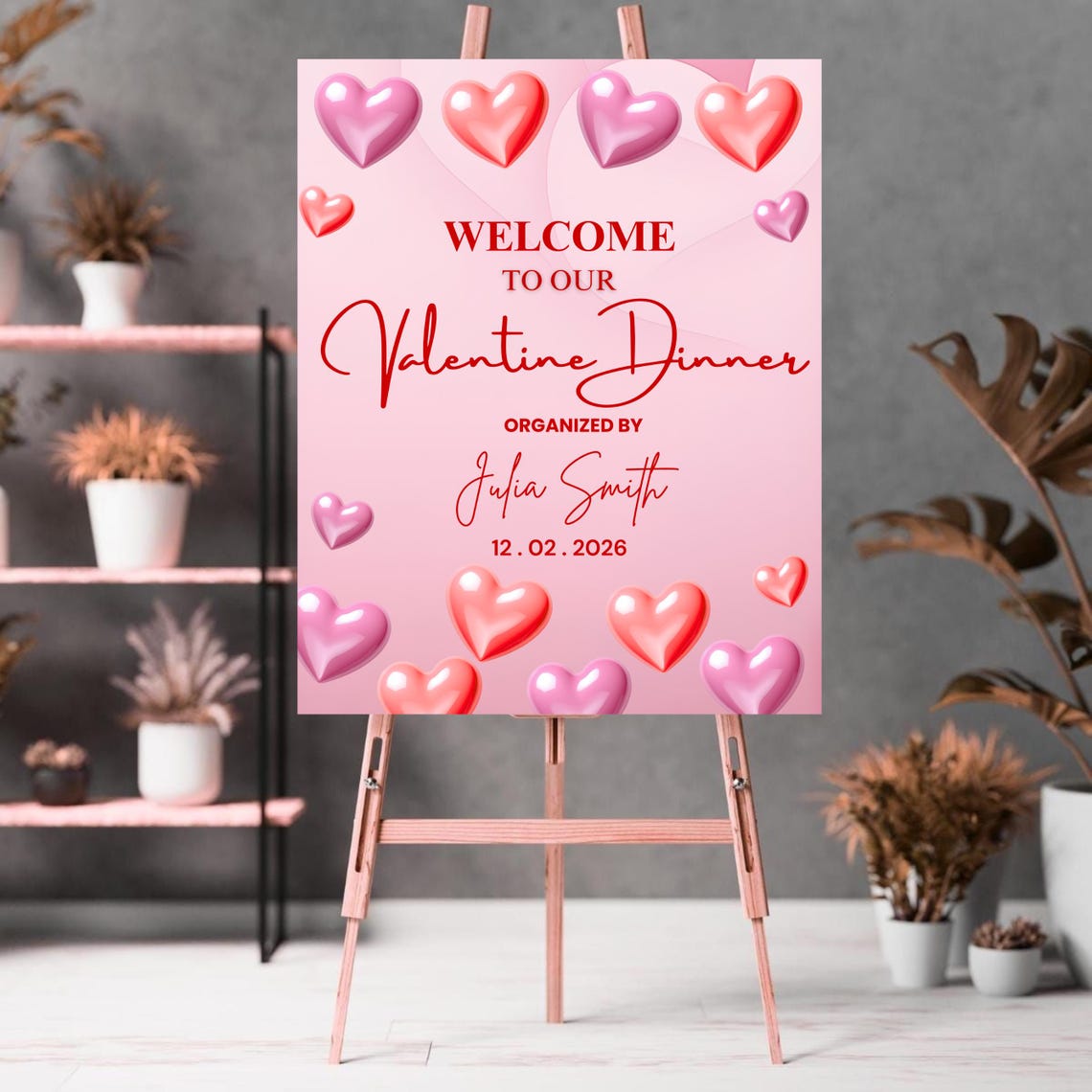 Galentine’s Day Welcome Sign, Valentine Party Welcome Sign, Galentine ...