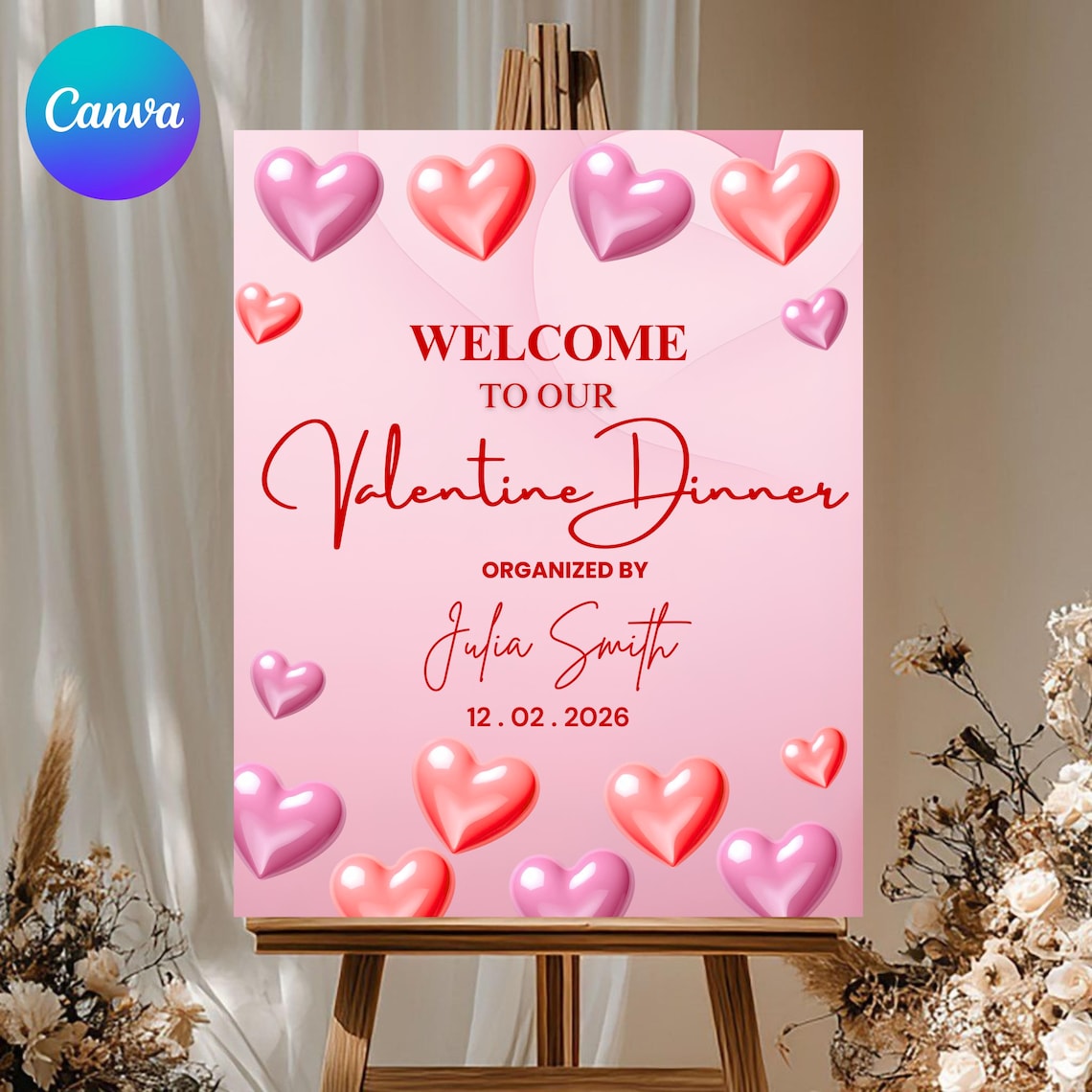 Galentine’s Day Welcome Sign, Valentine Party Welcome Sign, Galentine ...