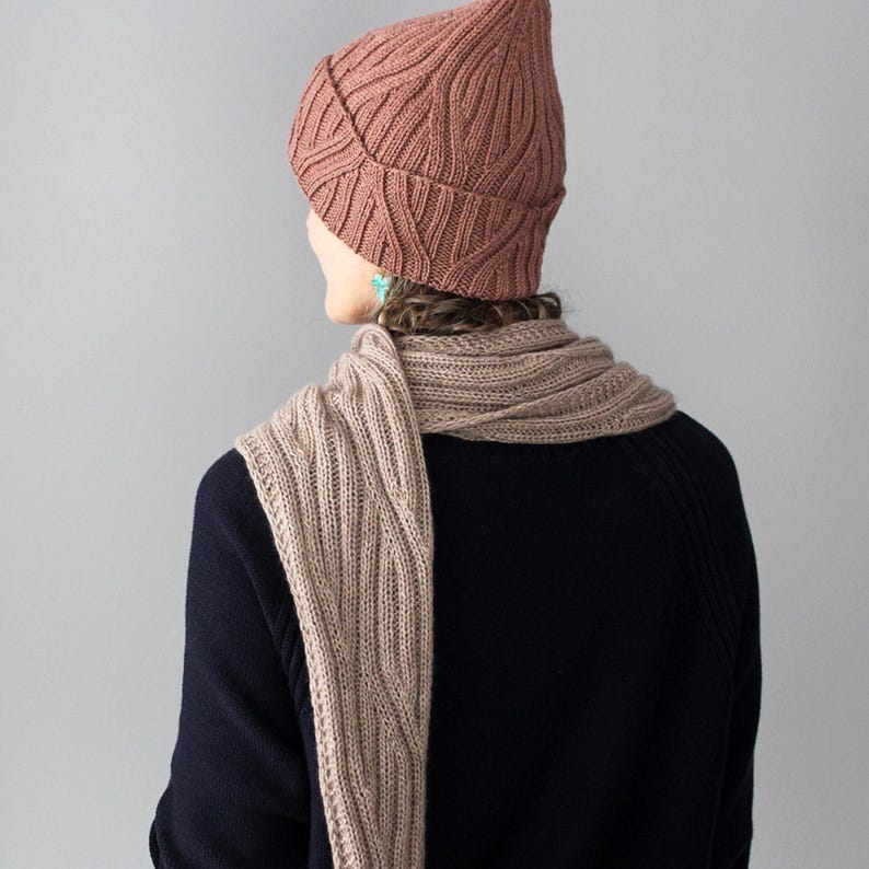 Coral Reef Scarf Knitting Pattern – Reversible Ribbed Shawlette (PDF ...