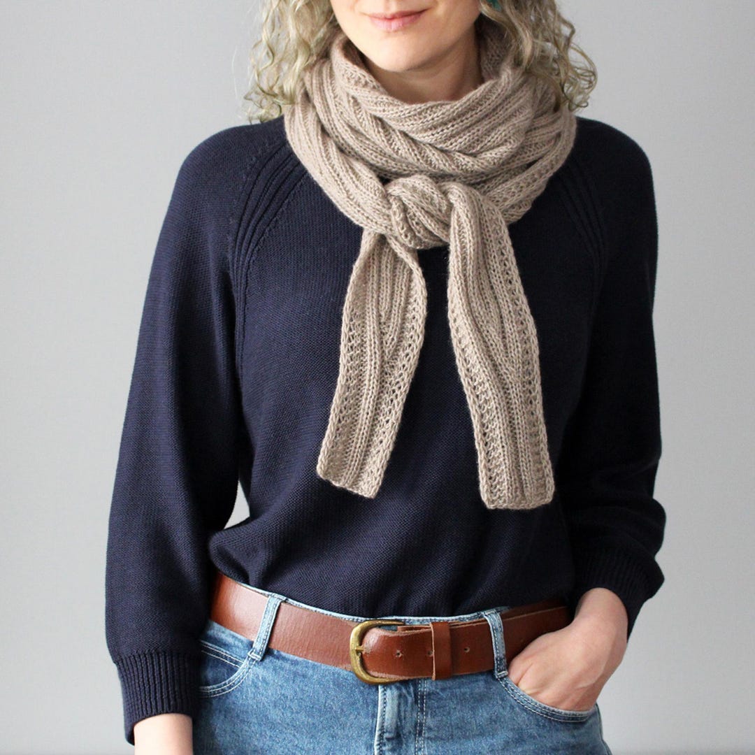 Coral Reef Scarf Knitting Pattern – Reversible Ribbed Shawlette (PDF ...