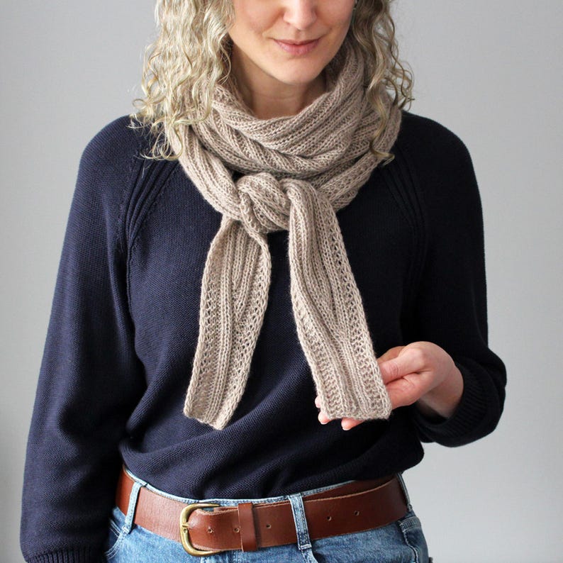 Coral Reef Scarf Knitting Pattern – Reversible Ribbed Shawlette (PDF ...