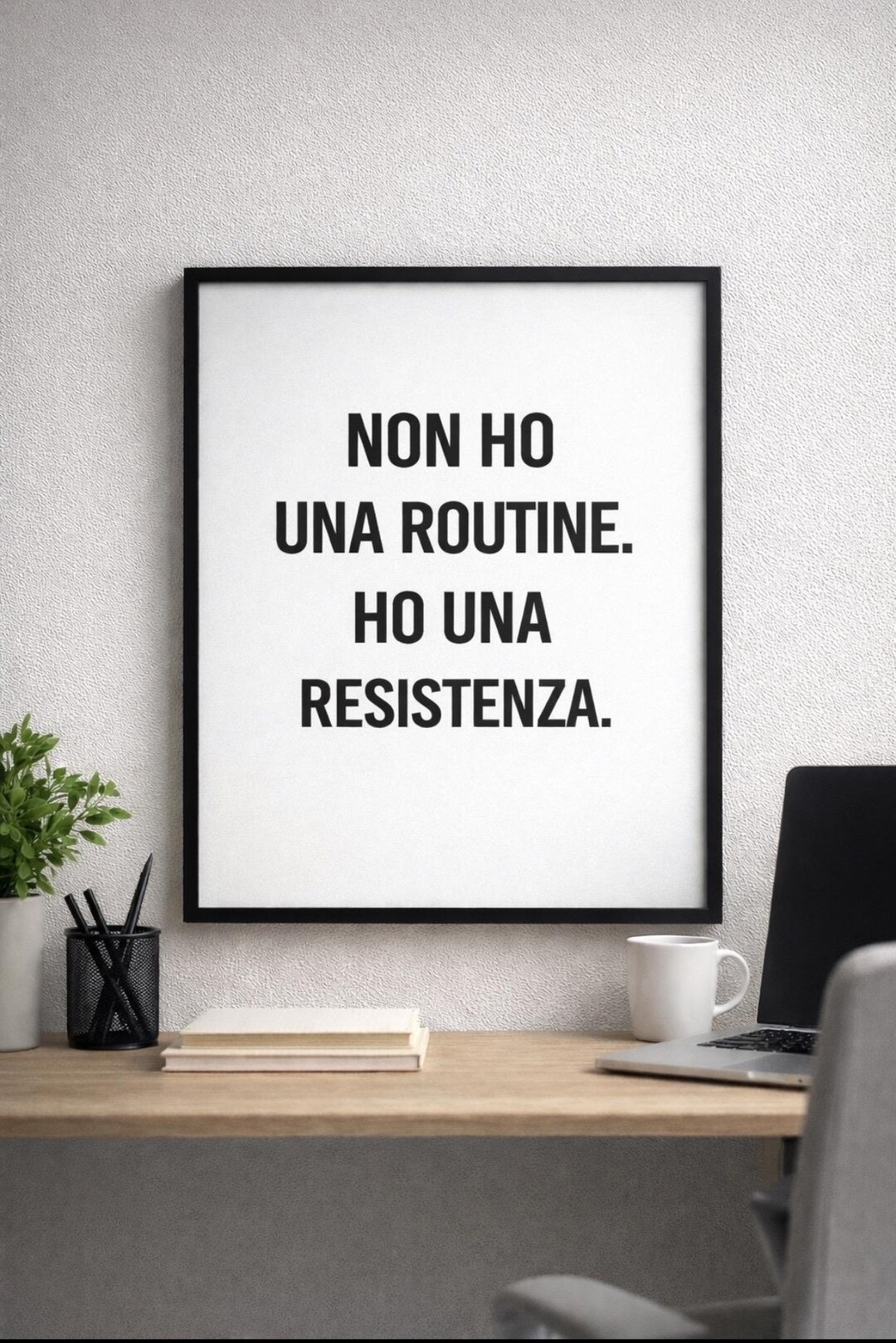 Ironic Office Poster - I Don't Have a Routine, I Have Resistance ...