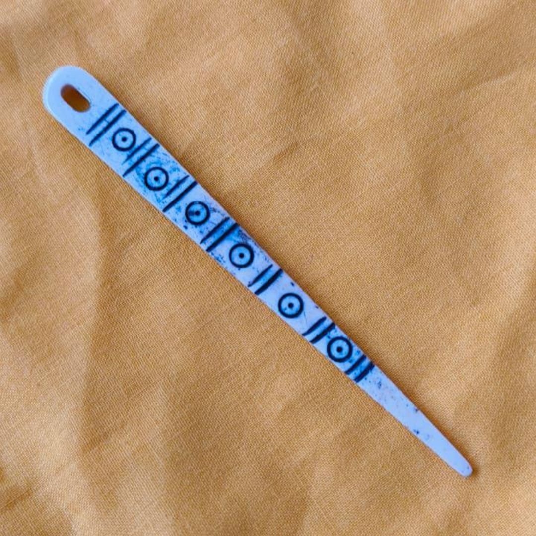 Buy Handmade Black Bone Nålbinding Needle | Tribal Circle Design ...