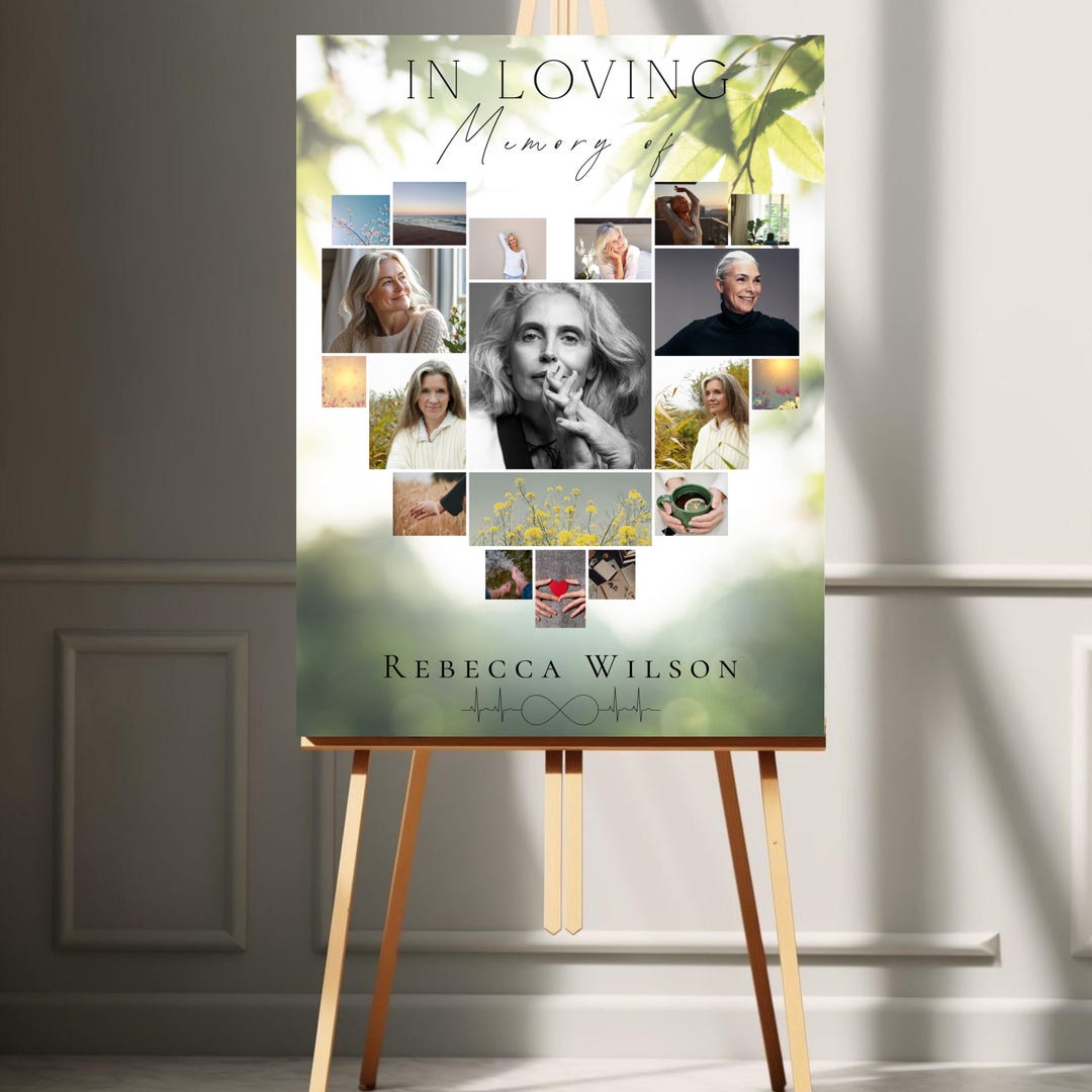 Memorial Poster Sign Template, in Loving Memory Of, Memorial Photo ...