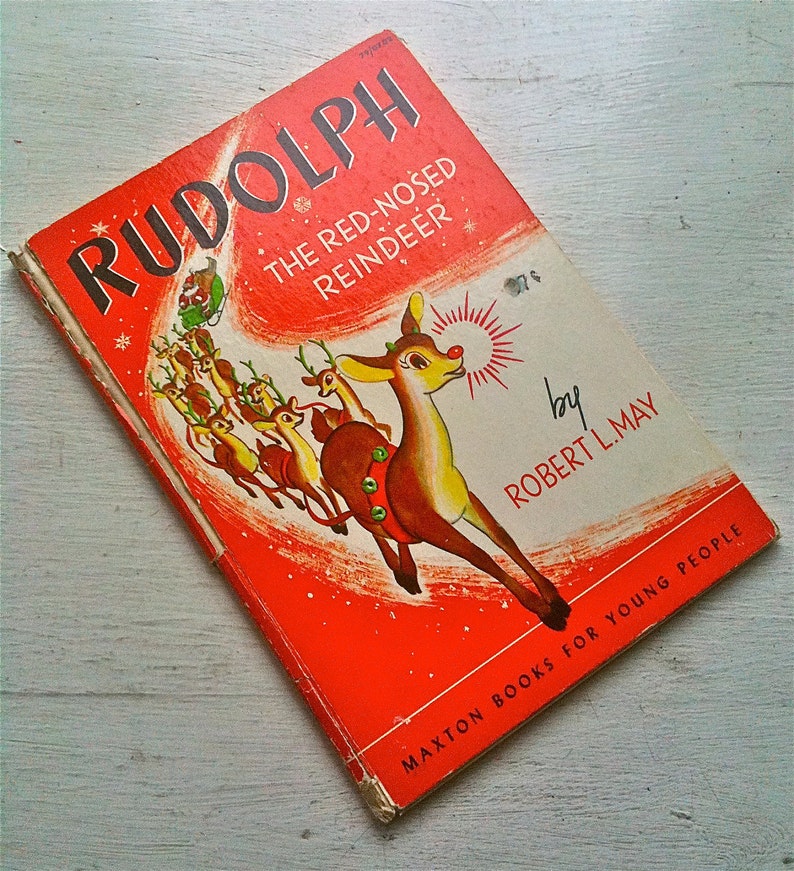 Vintage Illustration Rudolph the Red Nosed Reindeer 1960 - Etsy
