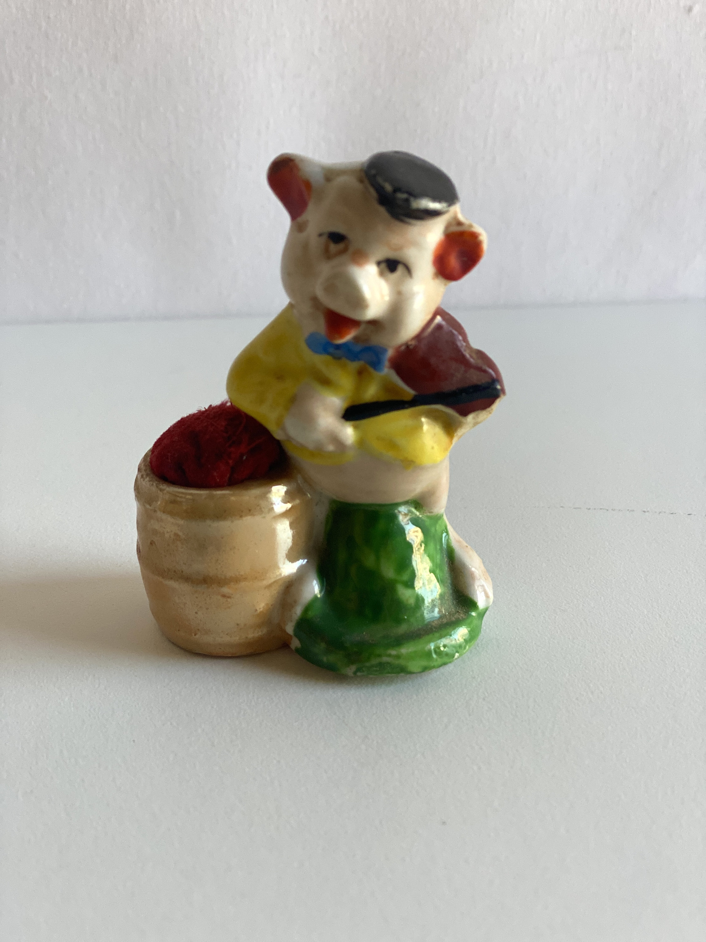 Vintage Fiddler Pig of the Three Little Pigs Figural Porcelain China ...