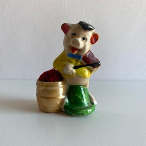 Vintage Fiddler Pig of the Three Little Pigs Figural Porcelain China ...