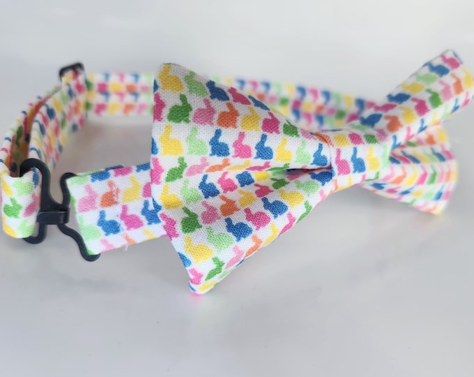 Easter Bow Tie, Bunny Rabbit Bow Tie, Easter Bunny Bow Tie, Grey Bow ...