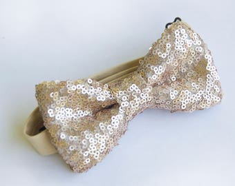Rose gold sequin bow tie rose gold bow tie rose gold glitter | Etsy