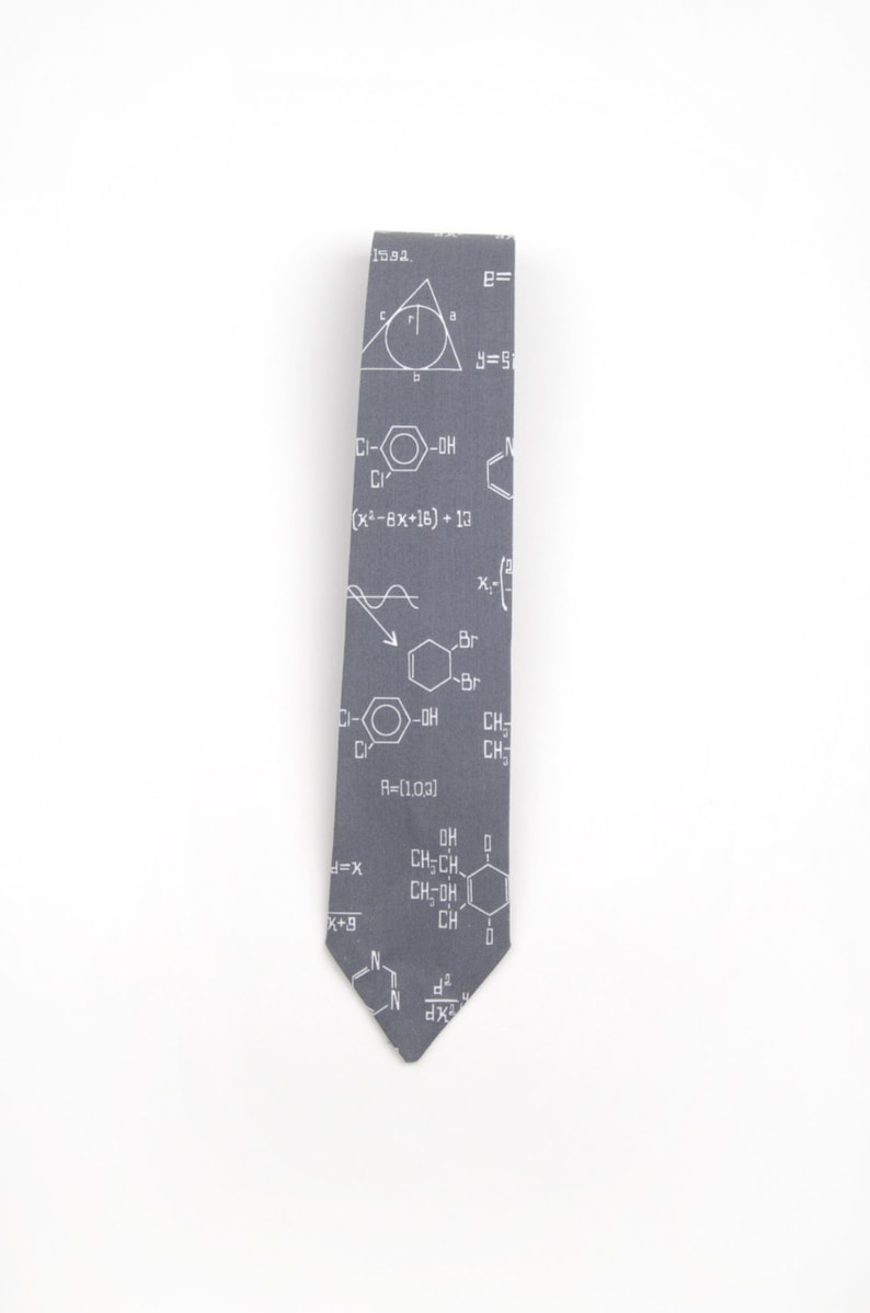 Math Necktie, Science Necktie, Chemistry Necktie, Men's Tie, Math Tie ...