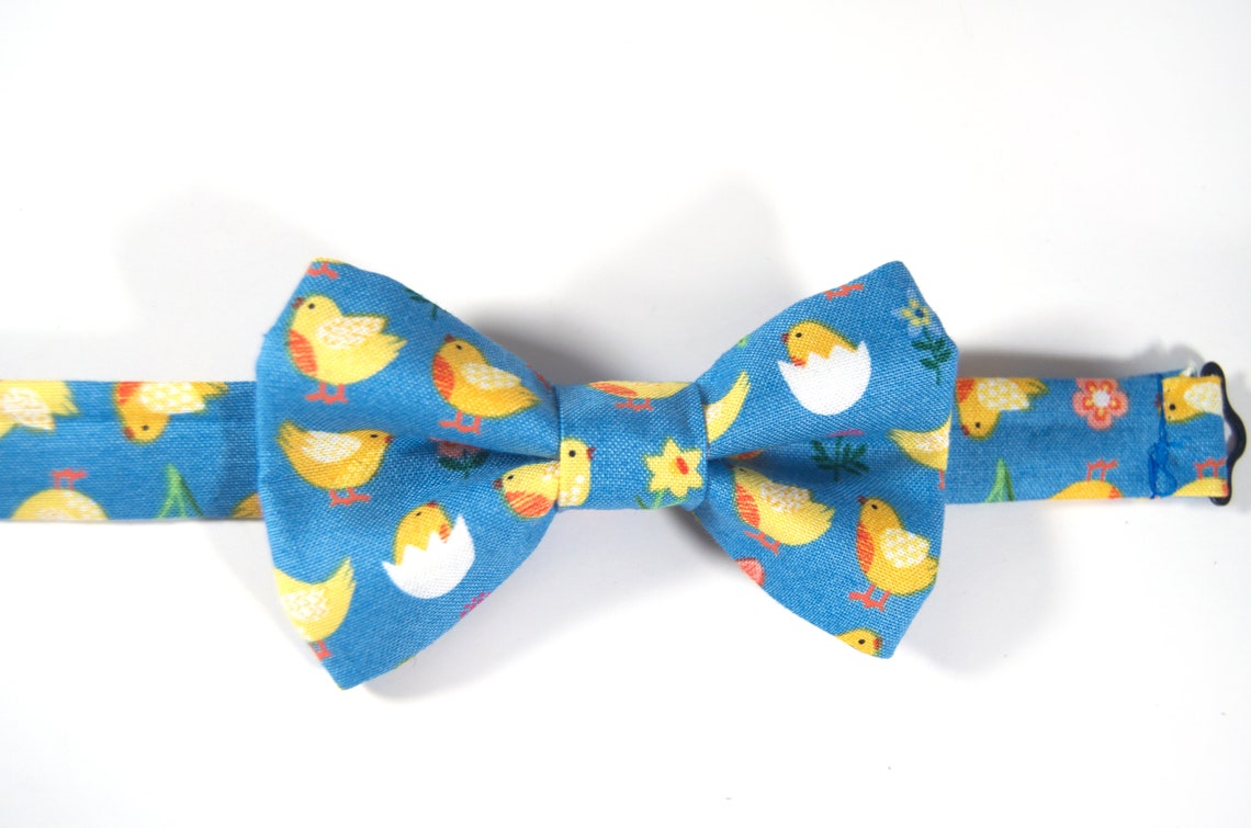 Easter Bow Tie, Easter Chicks Bow Tie, Blue Easter Bow Tie, Chicken Bow ...