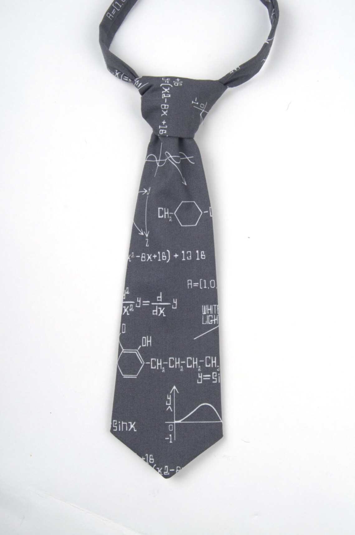 Grey Math Necktie Kid's Math Tie Boy's Math Tie - Etsy