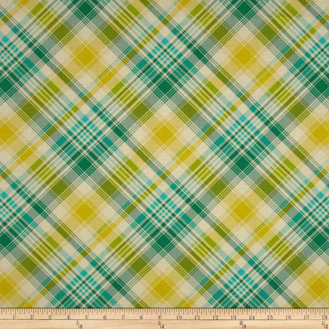 Aqua Green and Yellow Plaid Bow Tie, Plaid Bow Tie, Green Plaid Bow Tie ...