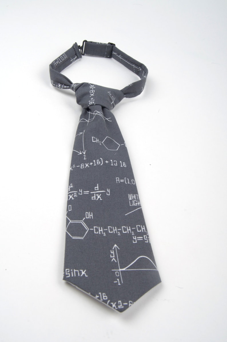 Grey Math Necktie Kid's Math Tie Boy's Math Tie - Etsy