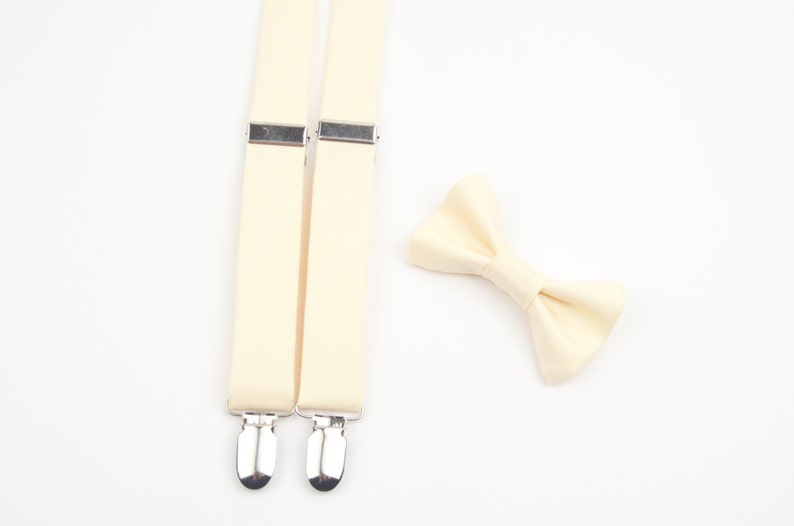 Butter Bow Tie & Suspenders Yellow Suspenders Yellow Bow | Etsy