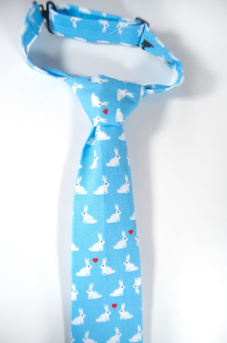 Bunnies Easter Tie, Blue Easter Tie, Easter Bunny Tie, Neck Tie for ...