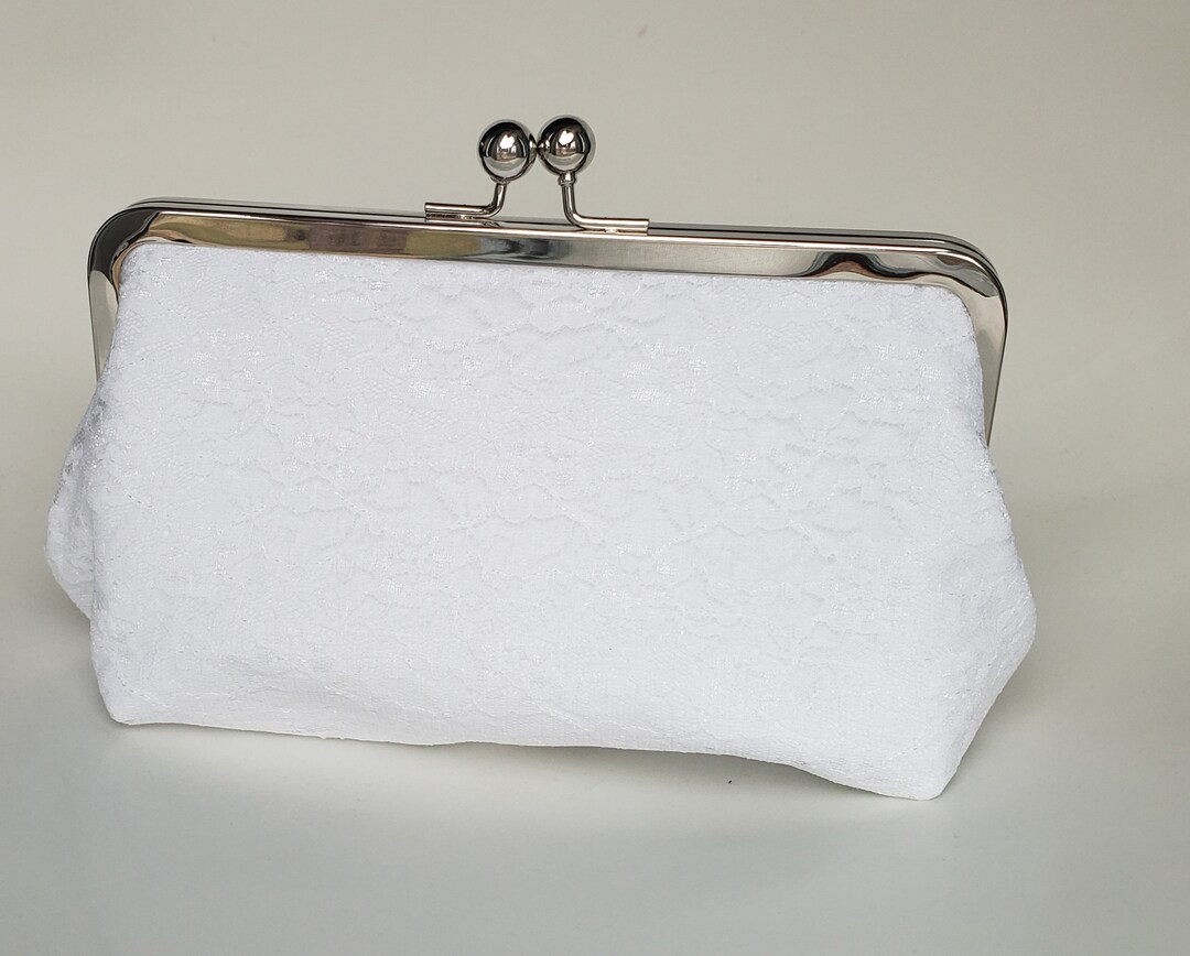 White Lace Clutch, Lace Clutch, White Lace Clutch, Wedding Clutch ...