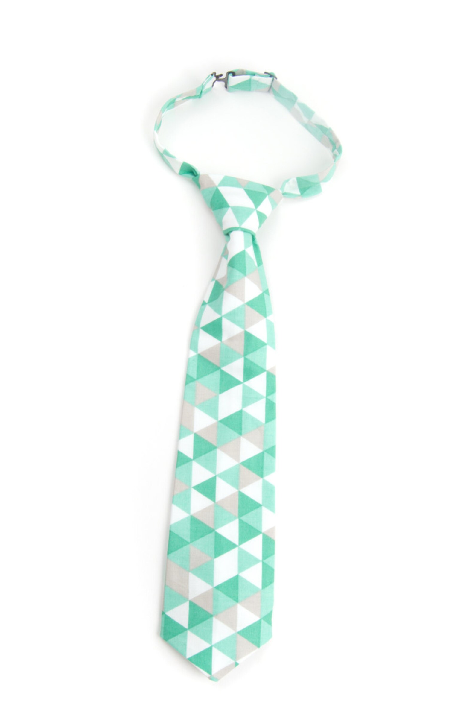 Mint Triangles Necktie Mint Necktie Pre-tied Necktie Mint - Etsy