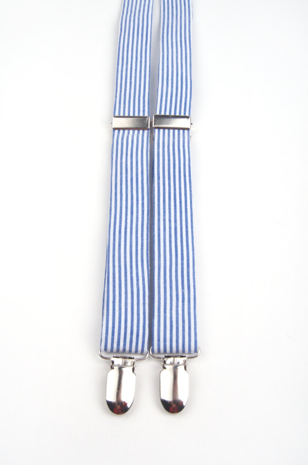 Navy Blue Seersucker Suspenders, Blue Suspenders, Blue Stripe ...