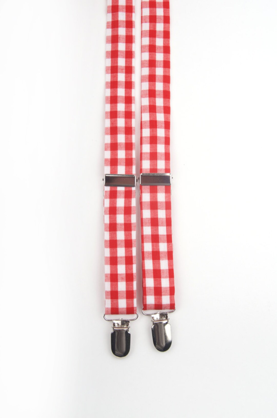 Red Gingham Suspenders, Red Check Suspenders, Red Suspenders, Christmas ...