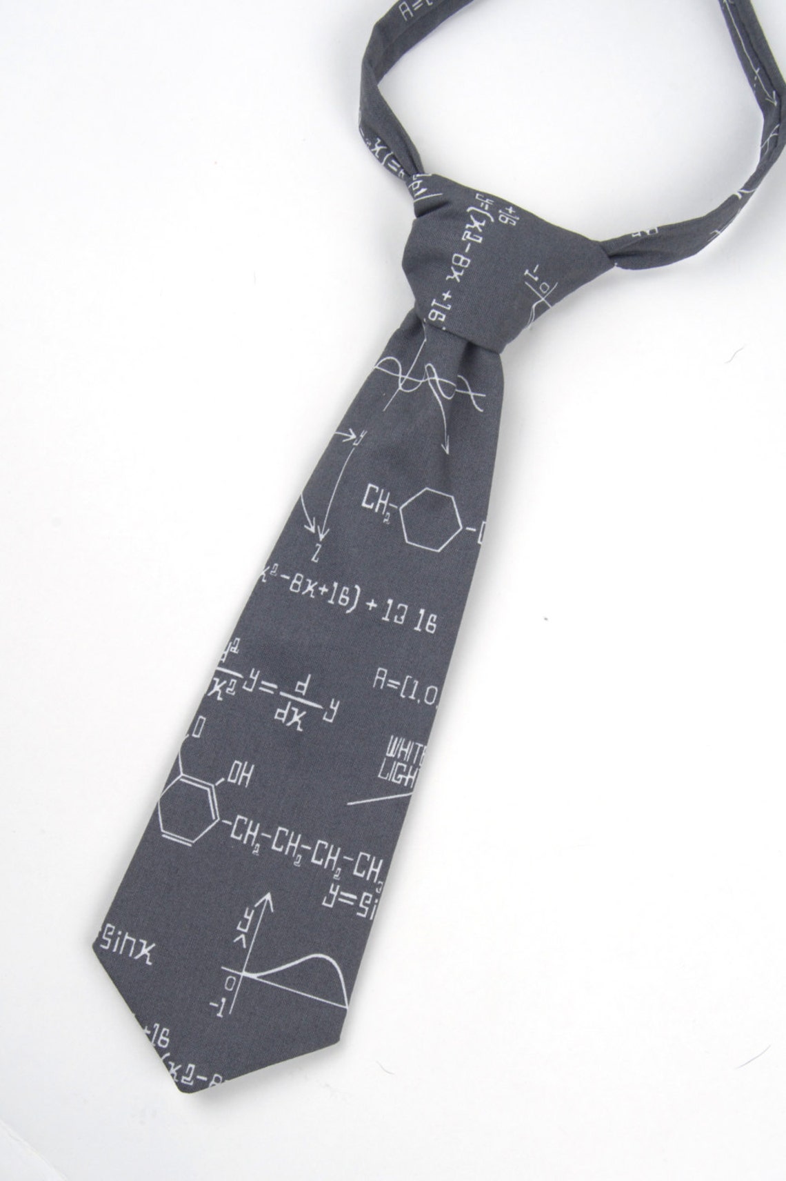 Grey Math Necktie Kid's Math Tie Boy's Math Tie - Etsy