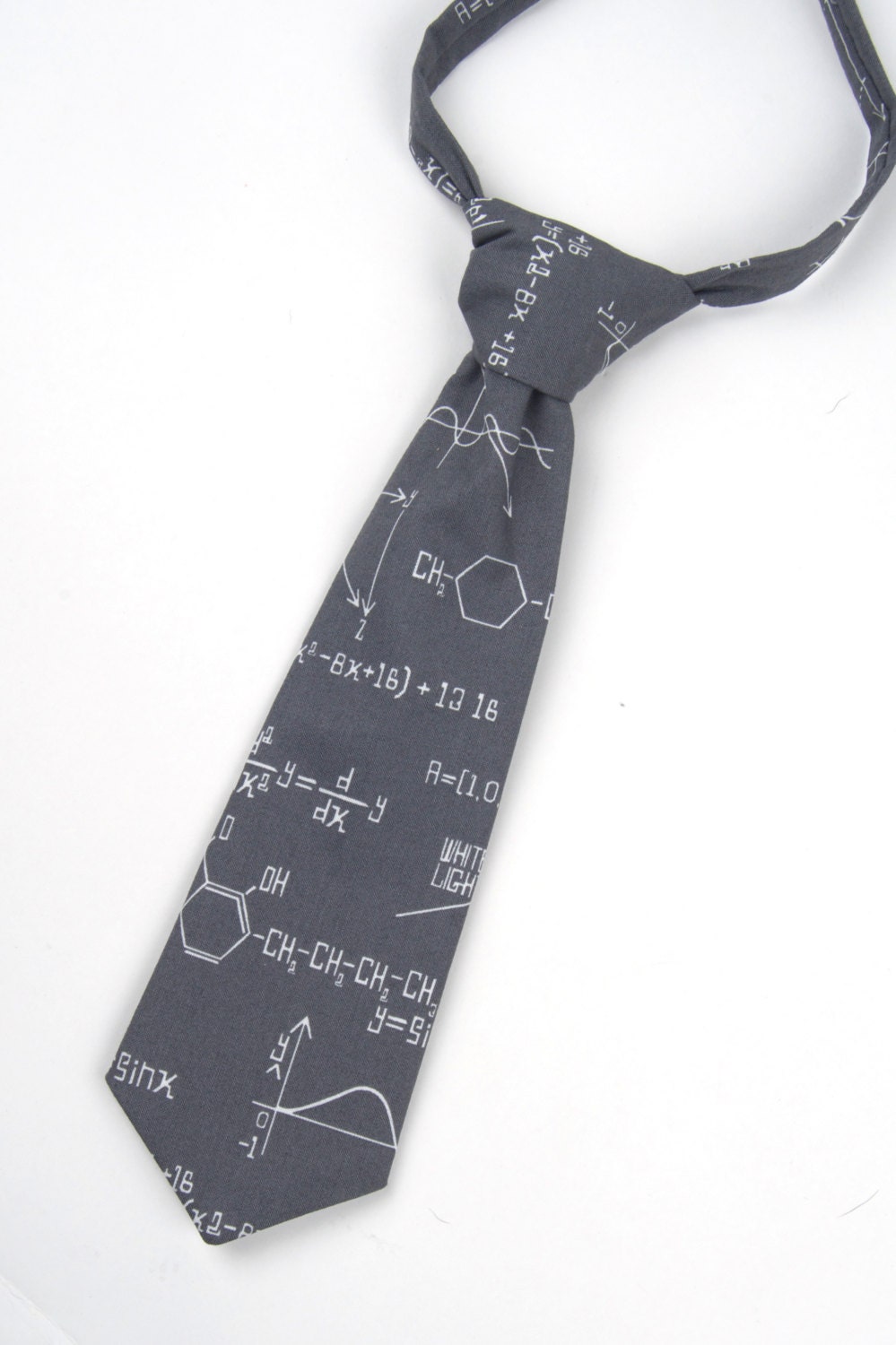 Grey Math Necktie Kid's Math Tie Boy's Math Tie - Etsy