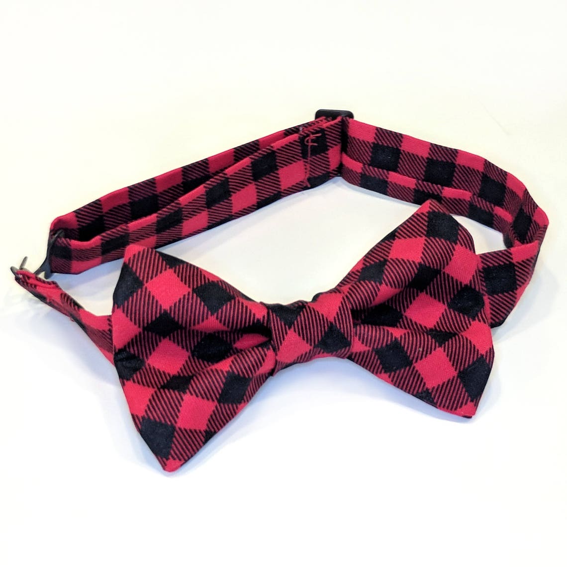 Buffalo Check Bow Tie & Suspenders, Red Bow Tie, Red Suspenders ...