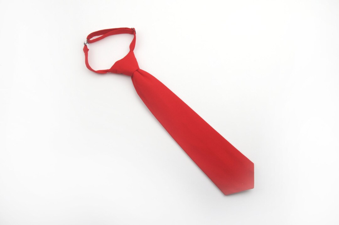 Poppy Red Necktie, Boys Red Necktie, Red Boys Tie, Pre-tied Necktie ...
