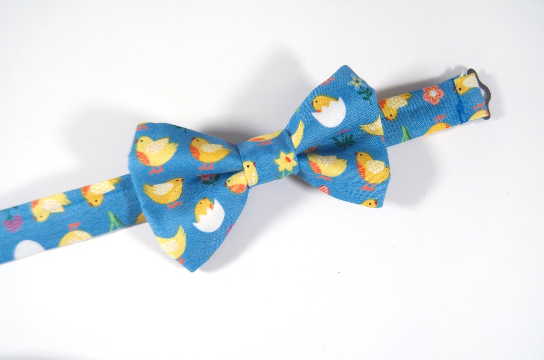 Easter Bow Tie, Easter Chicks Bow Tie, Blue Easter Bow Tie, Chicken Bow ...