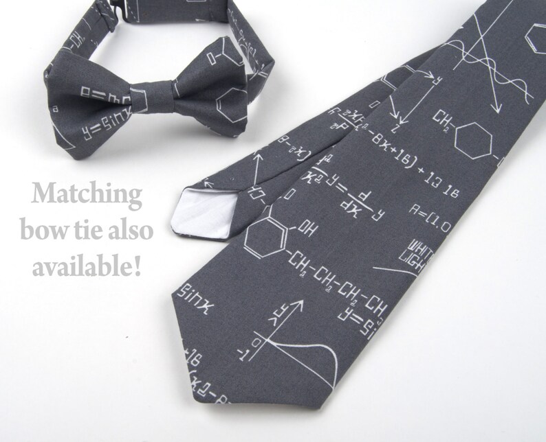 Grey Math Necktie Kid's Math Tie Boy's Math Tie - Etsy