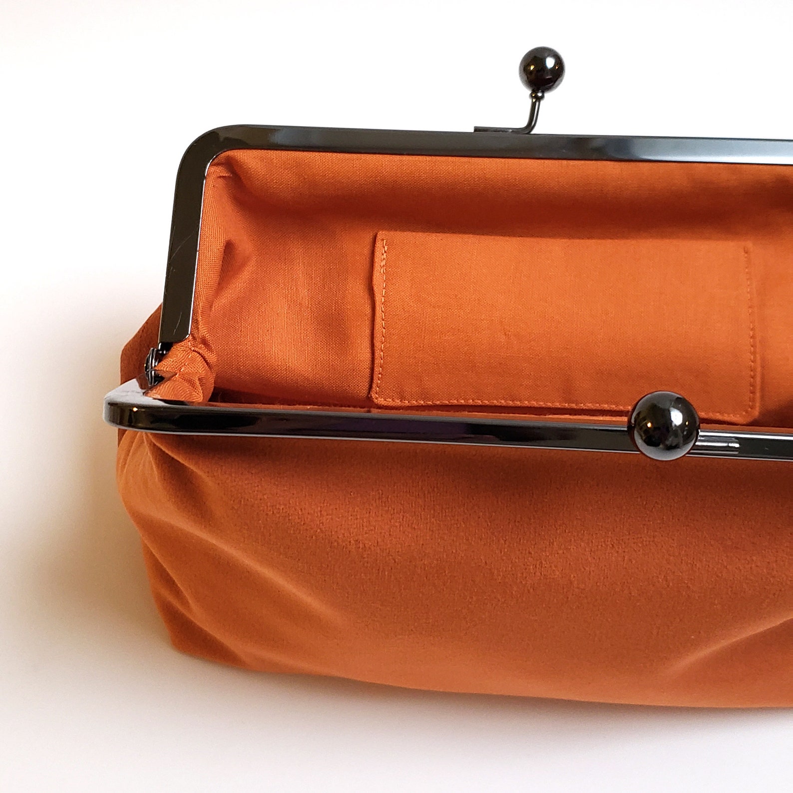 Rust Velvet clutch orange velvet clutch velvet clutch rust | Etsy