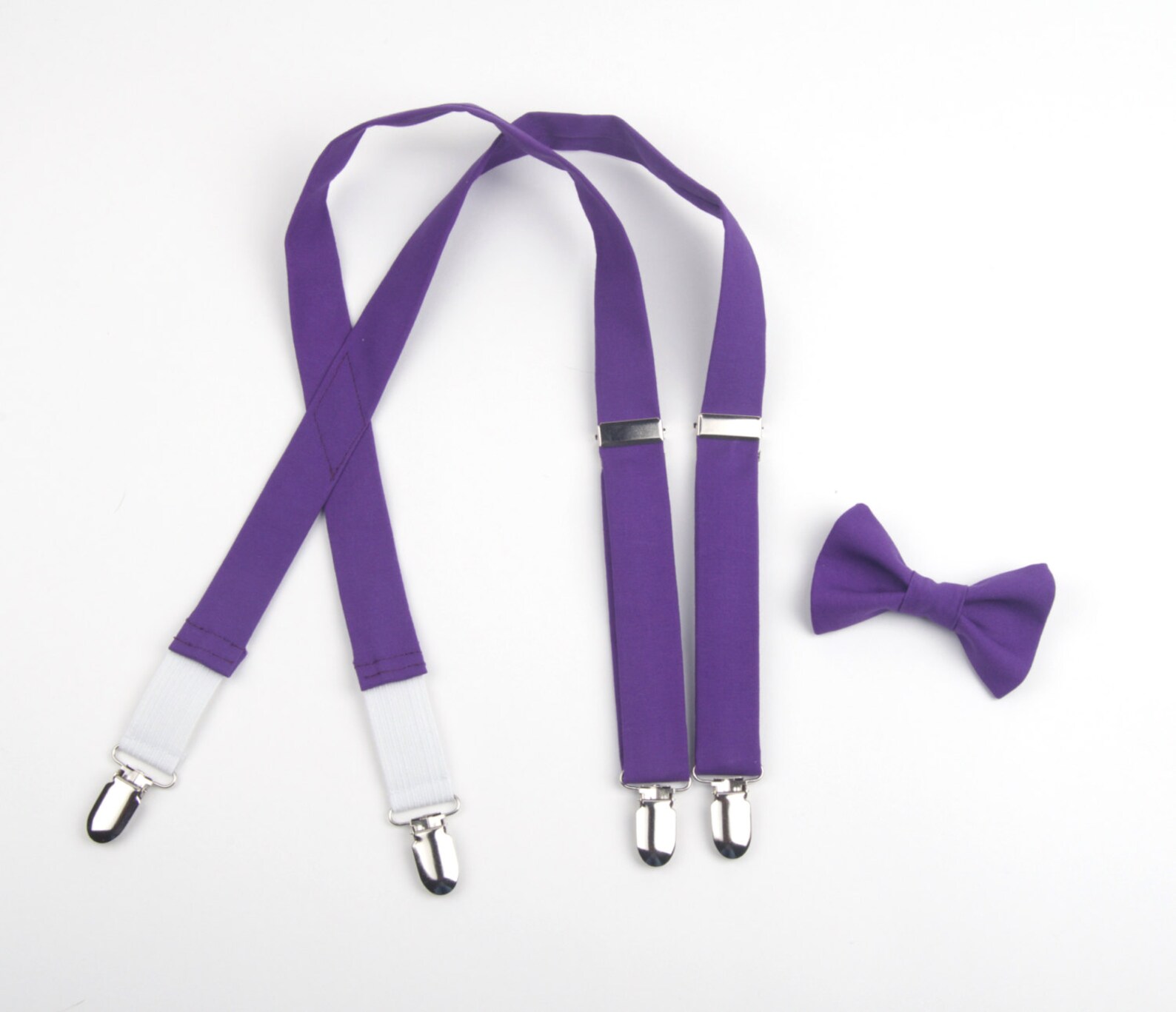 Royal Purple Bow Tie & Suspenders, Purple Suspenders, Purple Bow Tie ...